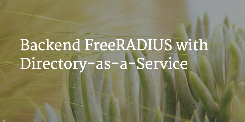 Backend FreeRADIUS with Directory-as-a-Service - JumpCloud