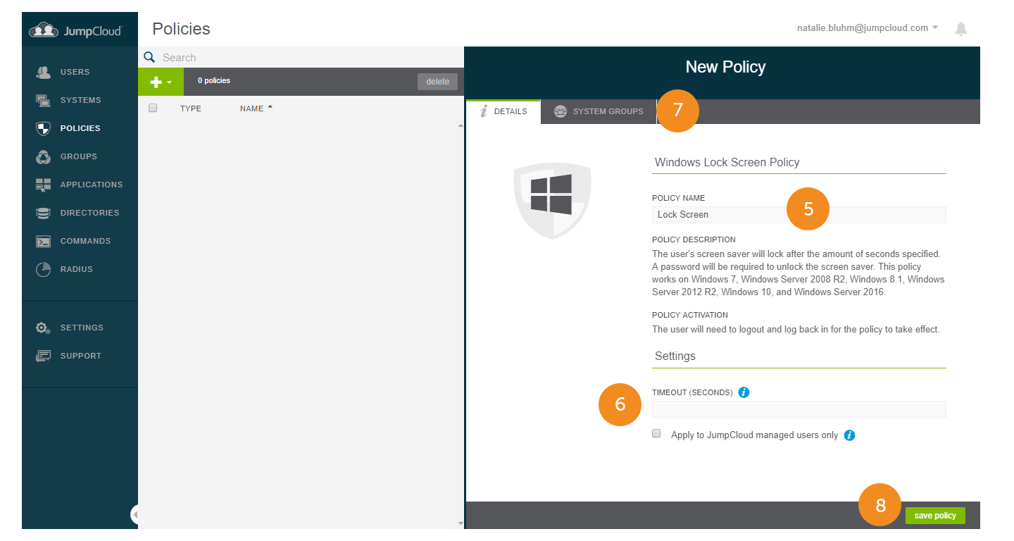 Setting Screen Saver Lock Across Your Windows Fleet - JumpCloud