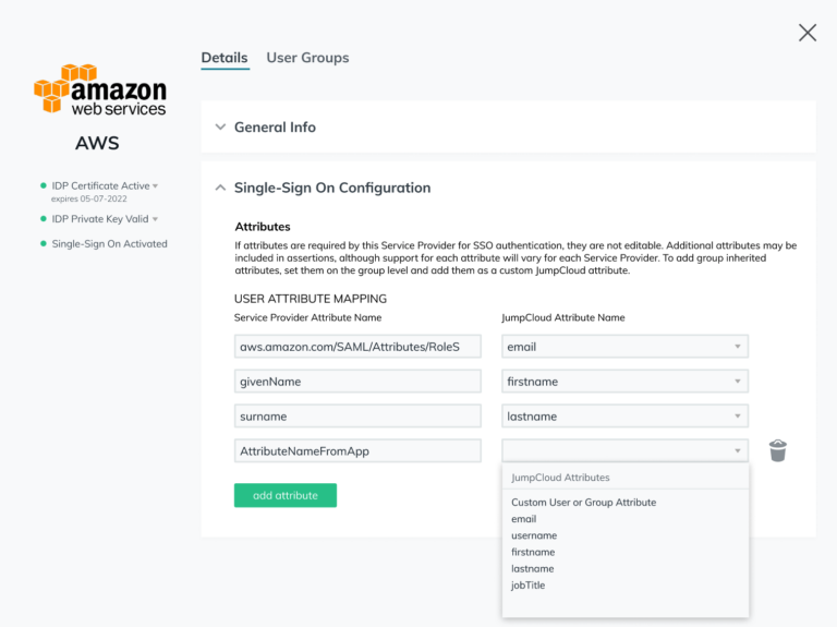 Group Attributes Streamline Access to AWS and Other Web Apps - JumpCloud