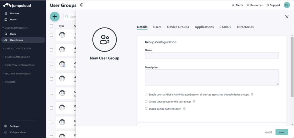 Get Started: User Groups - JumpCloud