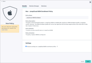 Create a Mac MDM Enrollment Policy - JumpCloud