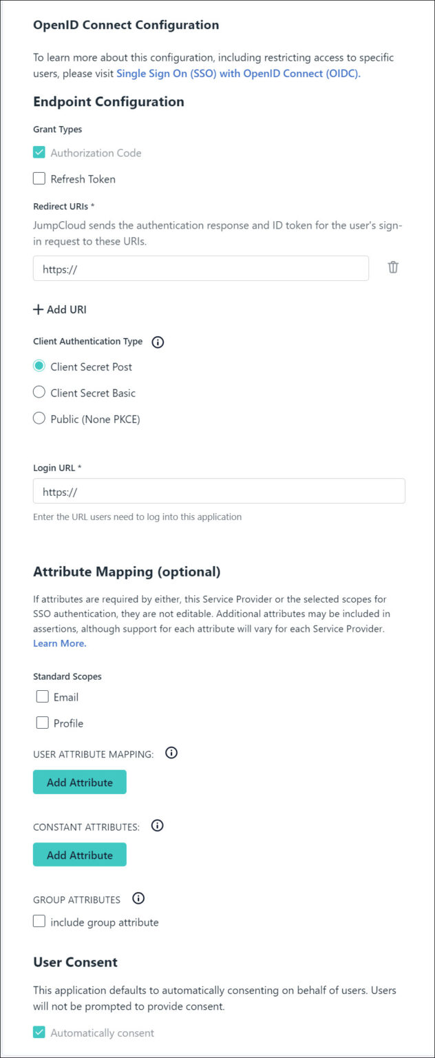 SSO with OIDC - JumpCloud
