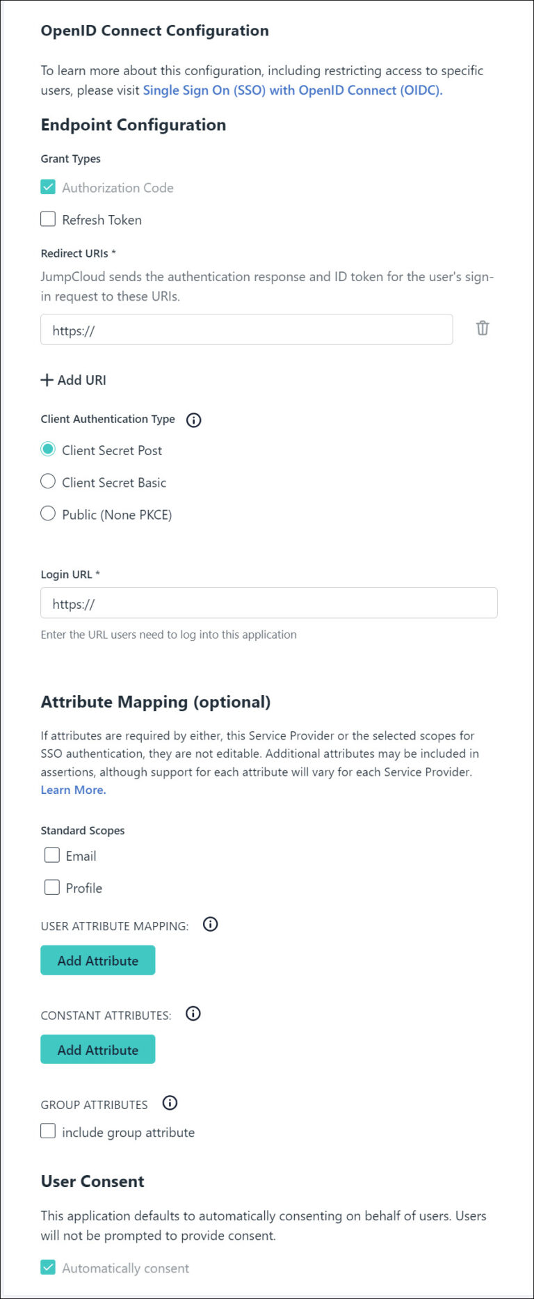 SSO with OIDC - JumpCloud