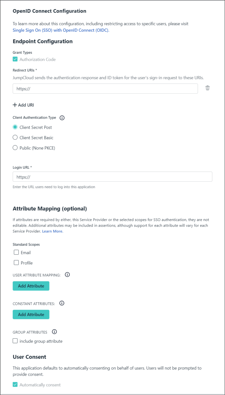 SSO with OIDC - JumpCloud