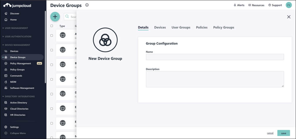 Create a Device Group - JumpCloud