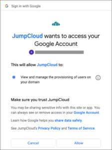 Google Workspace Directory Sync - JumpCloud