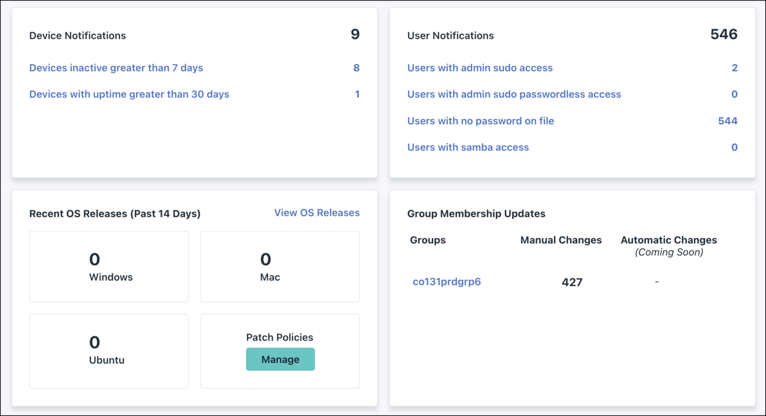 Admin Portal Homepage - JumpCloud