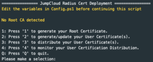 Configure EAP-TLS for RADIUS using Certificate Example Scripts - JumpCloud