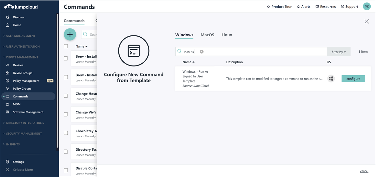 Use a Command Template to add a Printer on Windows Devices - JumpCloud