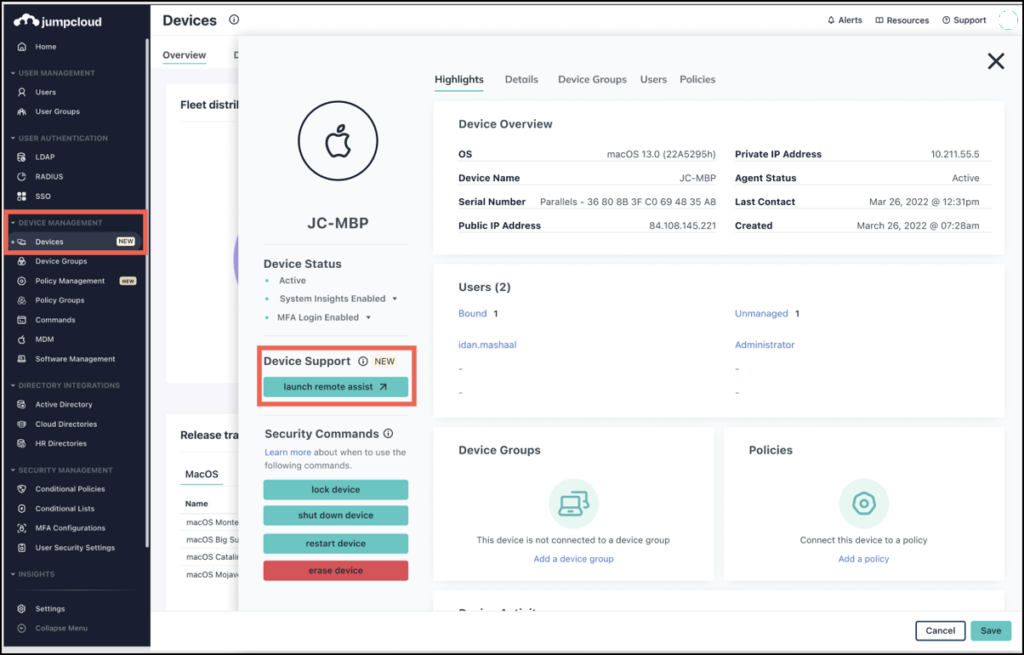 Get Started: Remote Assist - JumpCloud