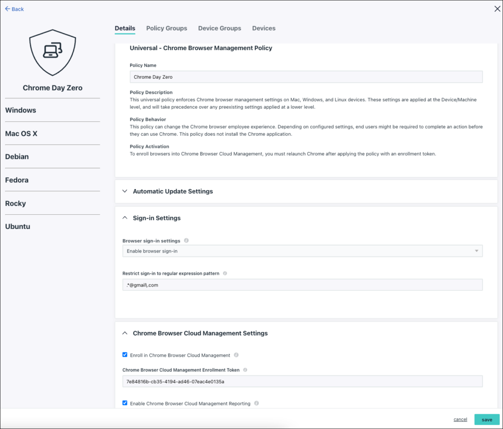 Create a Universal Browser Patch Policy - JumpCloud