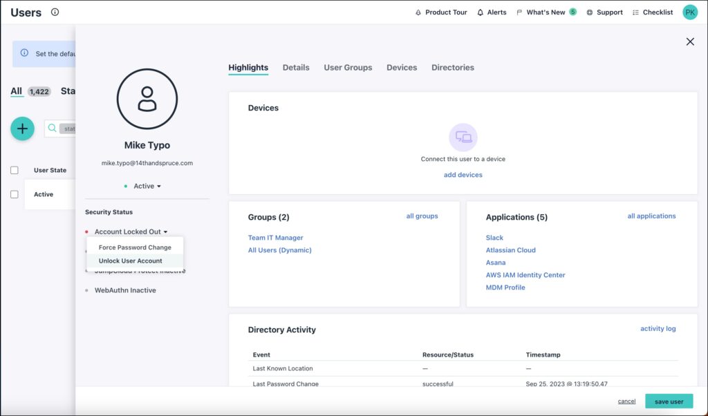 Unlock User Accounts - JumpCloud Unlock User Accounts - JumpCloud