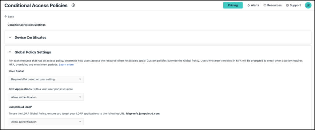 Configure MFA for LDAP - JumpCloud