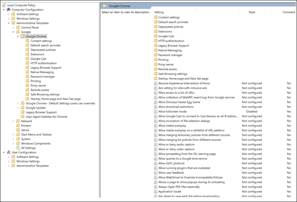 Chrome Enterprise Policy Commands - JumpCloud