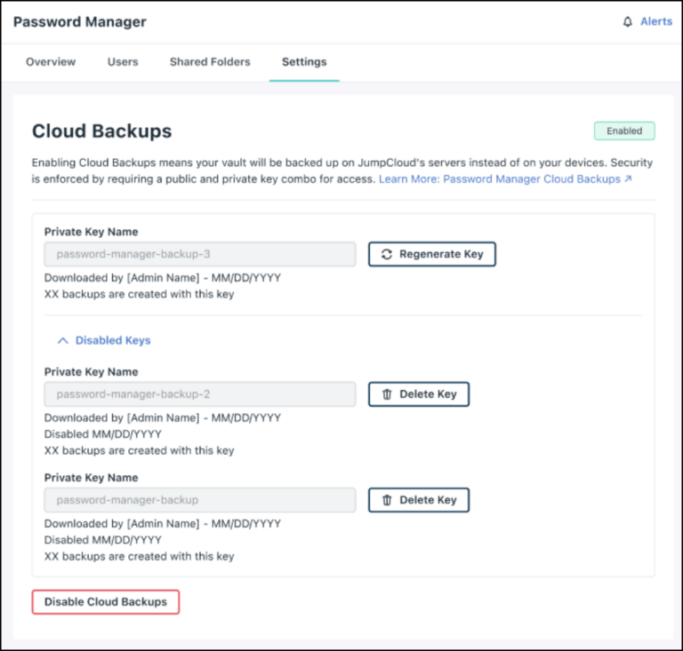 Enable JumpCloud Password Manager Cloud Backups - JumpCloud