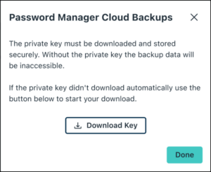 Enable JumpCloud Password Manager Cloud Backups - JumpCloud