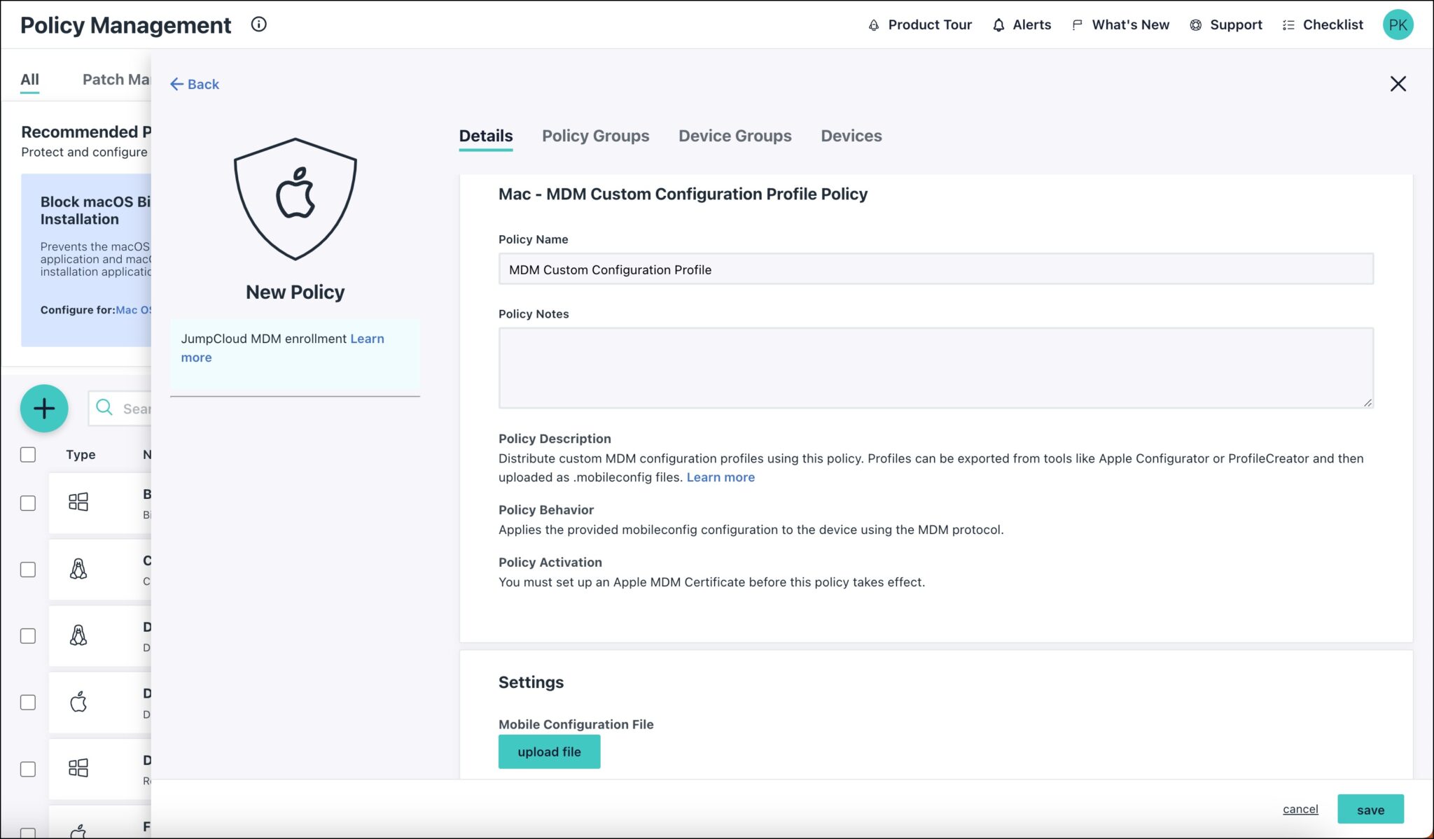 Create A Mac Or Ios Mdm Custom Configuration Profile Policy Jumpcloud 4140