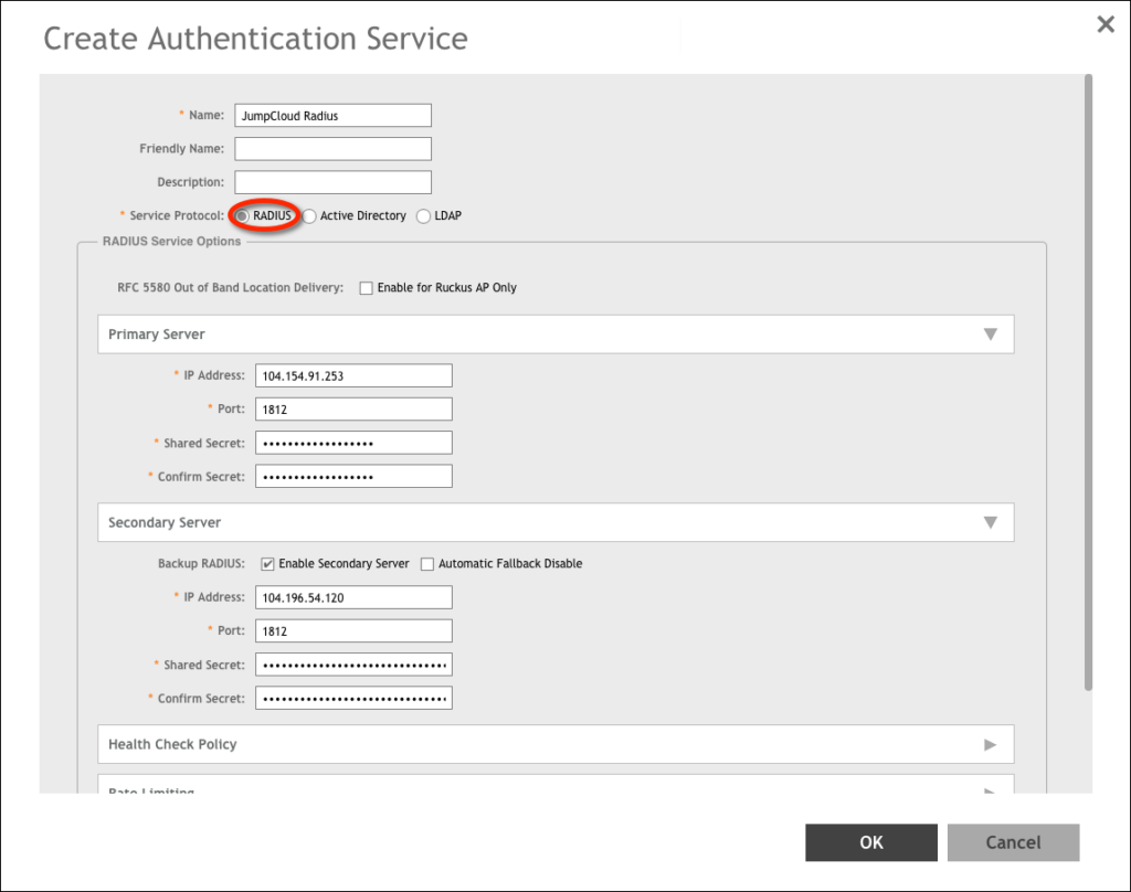Configure Ruckus SmartZone to Use Cloud RADIUS - JumpCloud