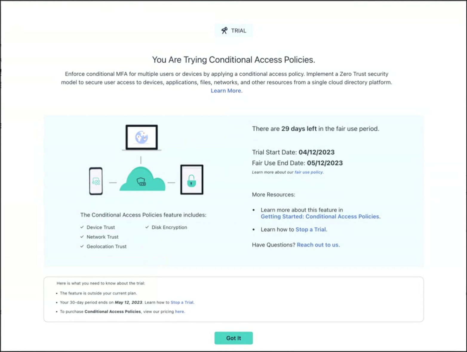 Get Started: Feature Trials - JumpCloud