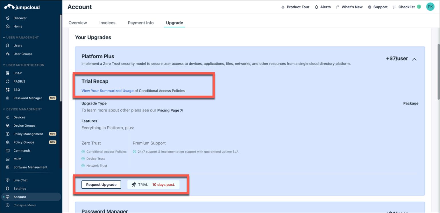 Get Started: Feature Trials - JumpCloud