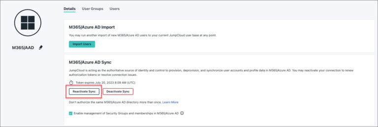 Microsoft 365 / Entra ID Directory Sync - JumpCloud