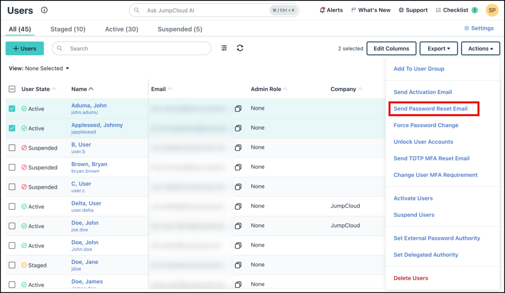 Force an Organization-Wide Password Reset - JumpCloud
