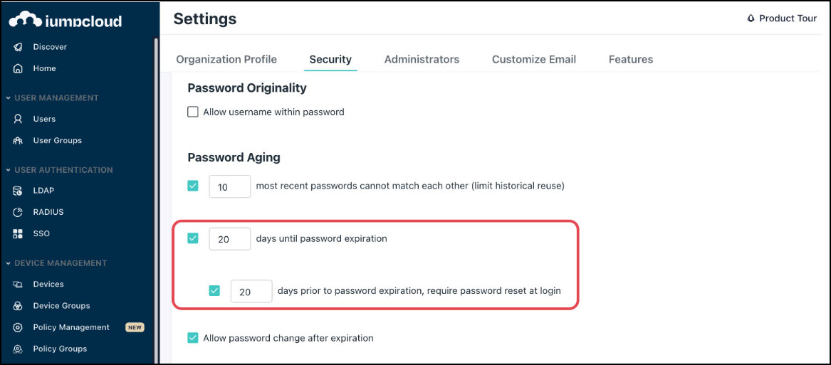 Force an Organization-Wide Password Reset - JumpCloud