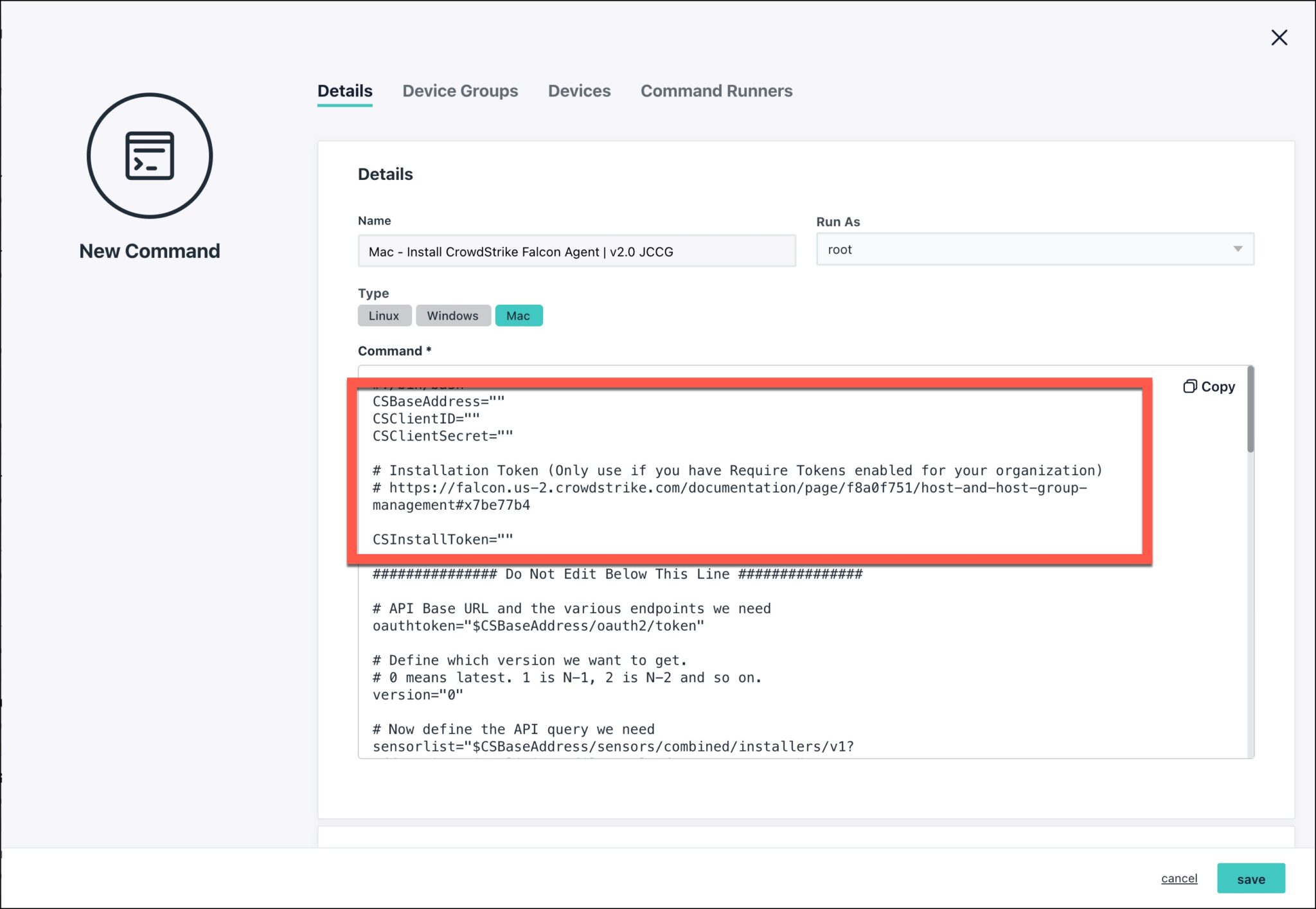 Install the CrowdStrike Falcon Agent - JumpCloud