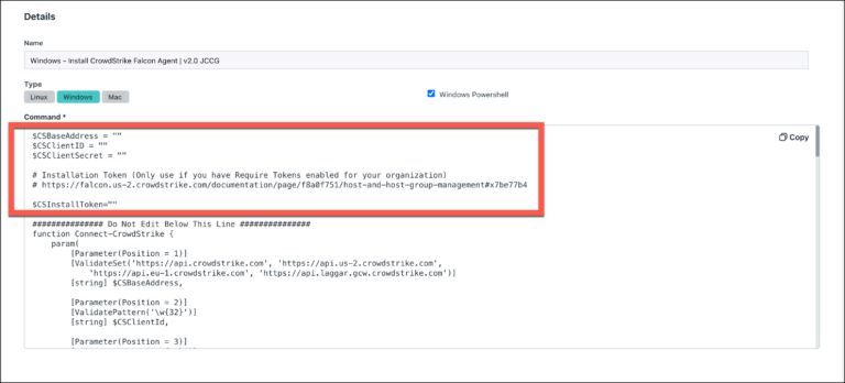 Install the CrowdStrike Falcon Agent - JumpCloud