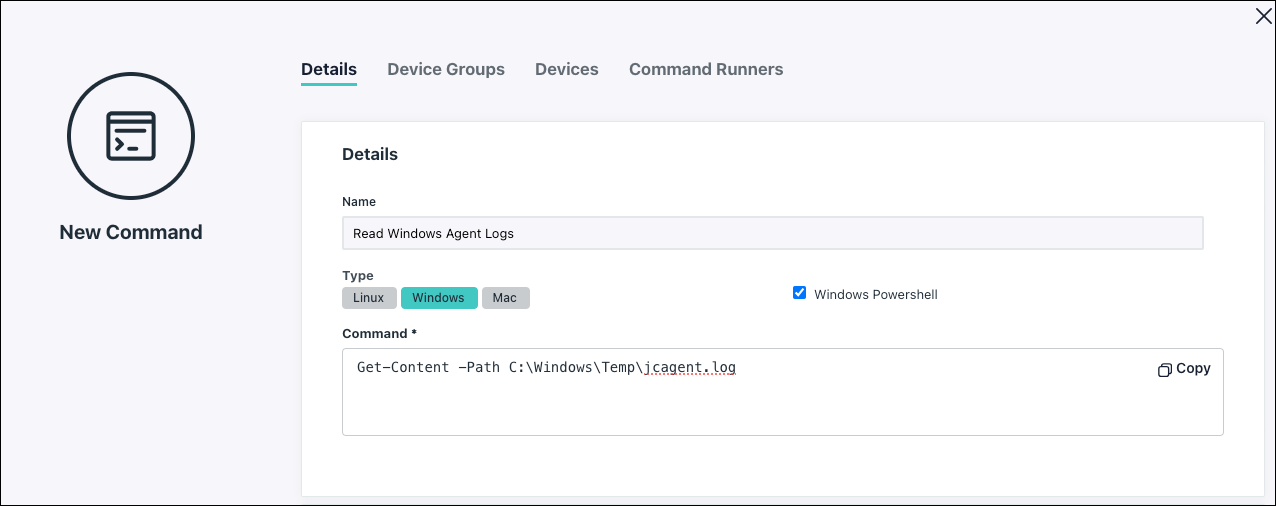 View Agent Logs Using Commands - JumpCloud
