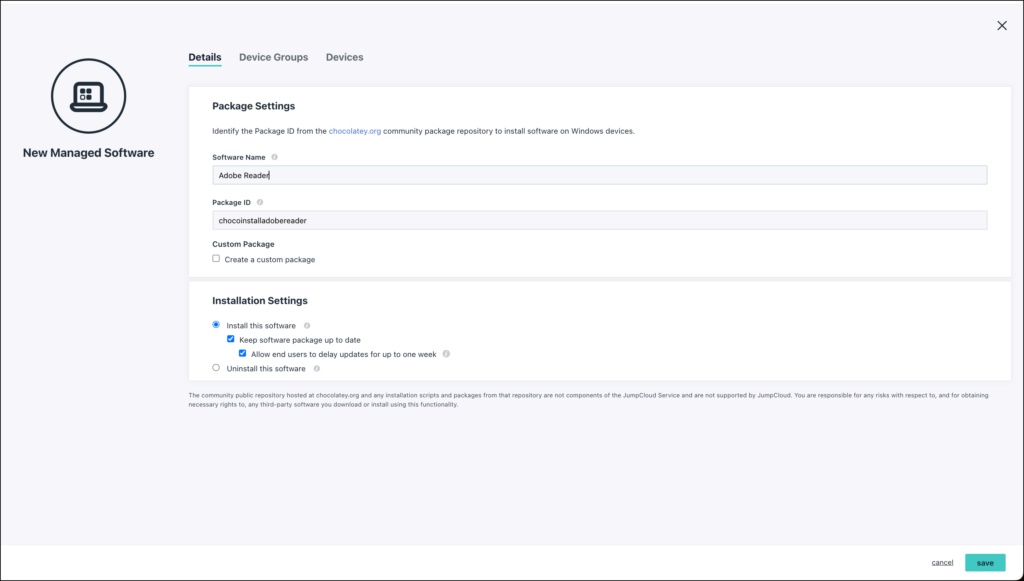 Manage Software for Windows Devices with Chocolatey - JumpCloud