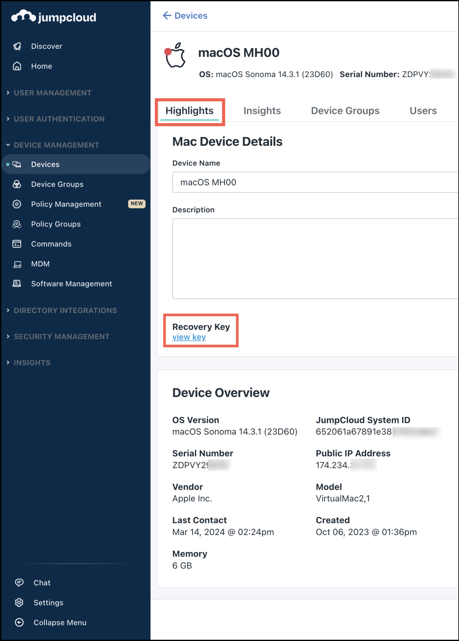 Recover a Password Using FileVault Recovery Key - JumpCloud