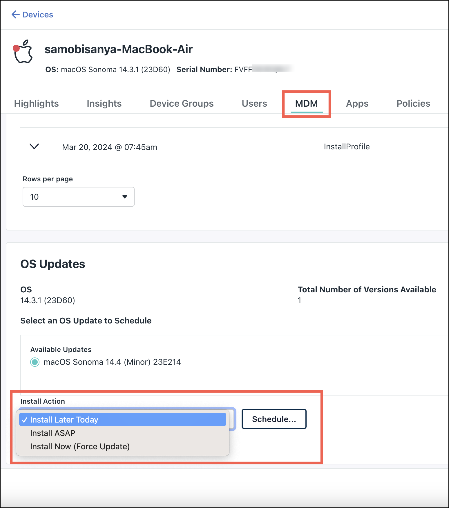 Schedule an OS Update for a MacOS Device - JumpCloud