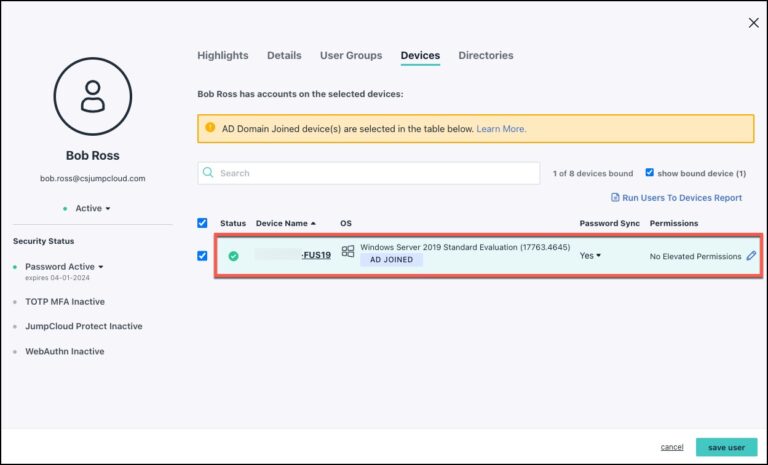 Support for AD and Azure Joined Windows Devices - JumpCloud