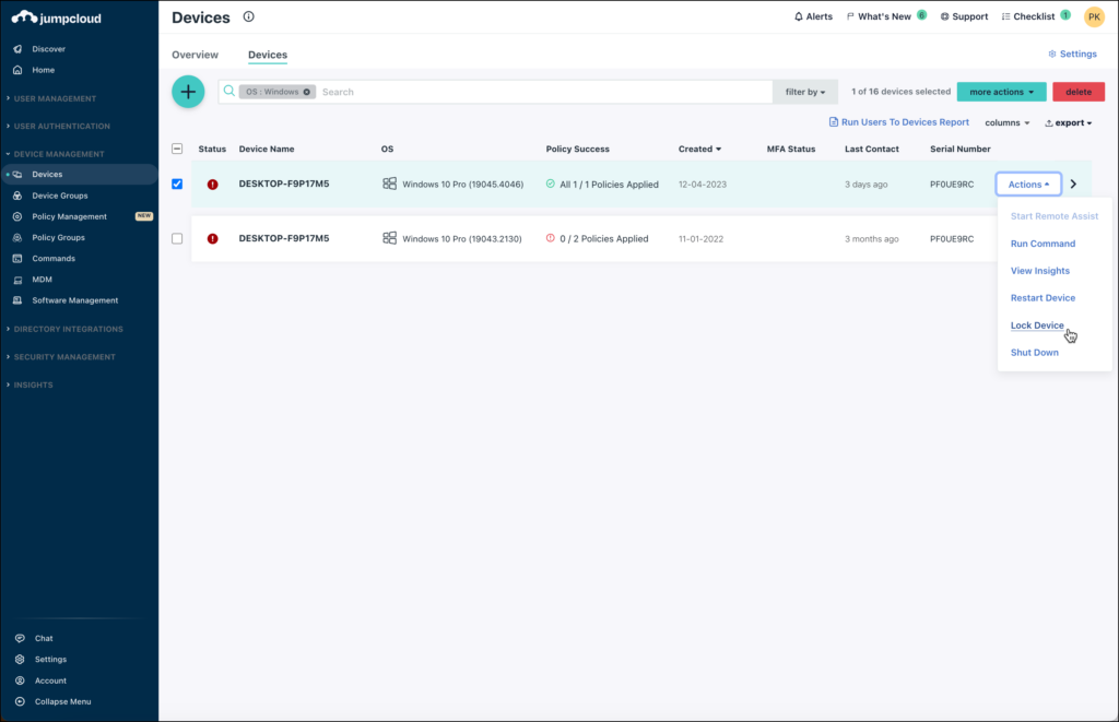 Use Windows and Linux Security Commands - JumpCloud