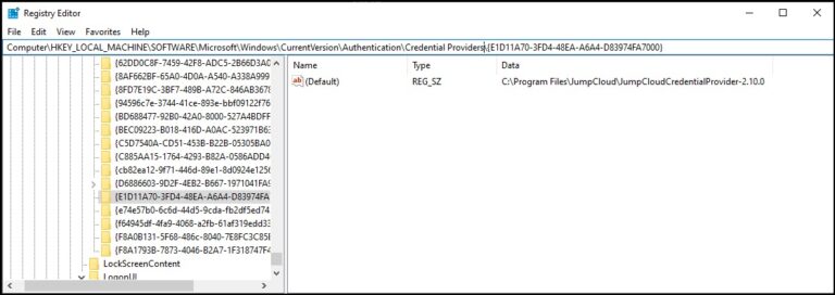 Find the Default Windows Credential Provider - JumpCloud