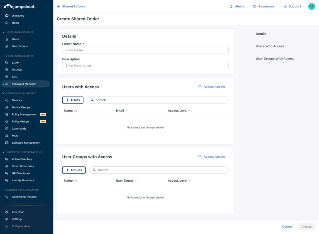 JumpCloud Password Manager for Admins - JumpCloud