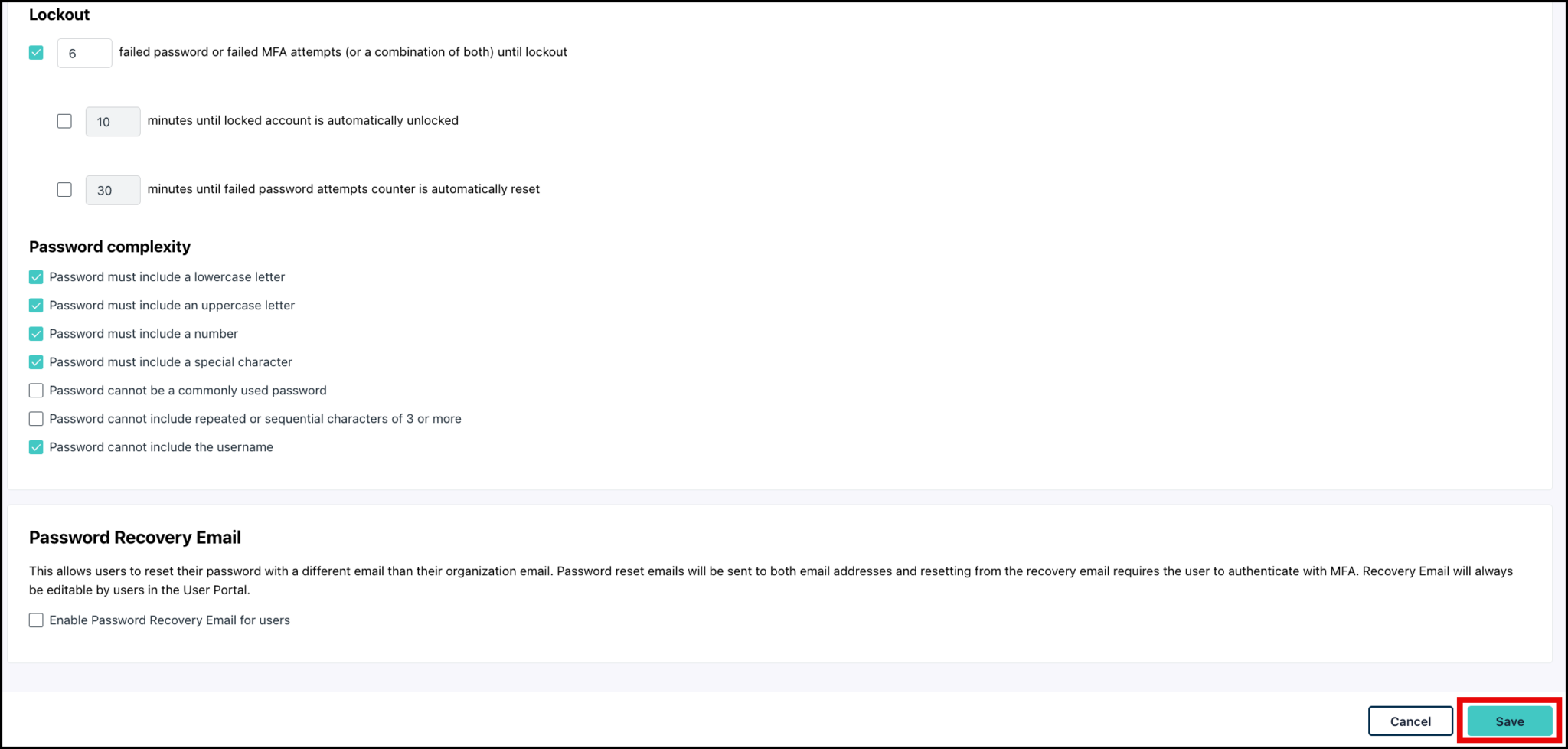 Create a Custom Password Policy - JumpCloud
