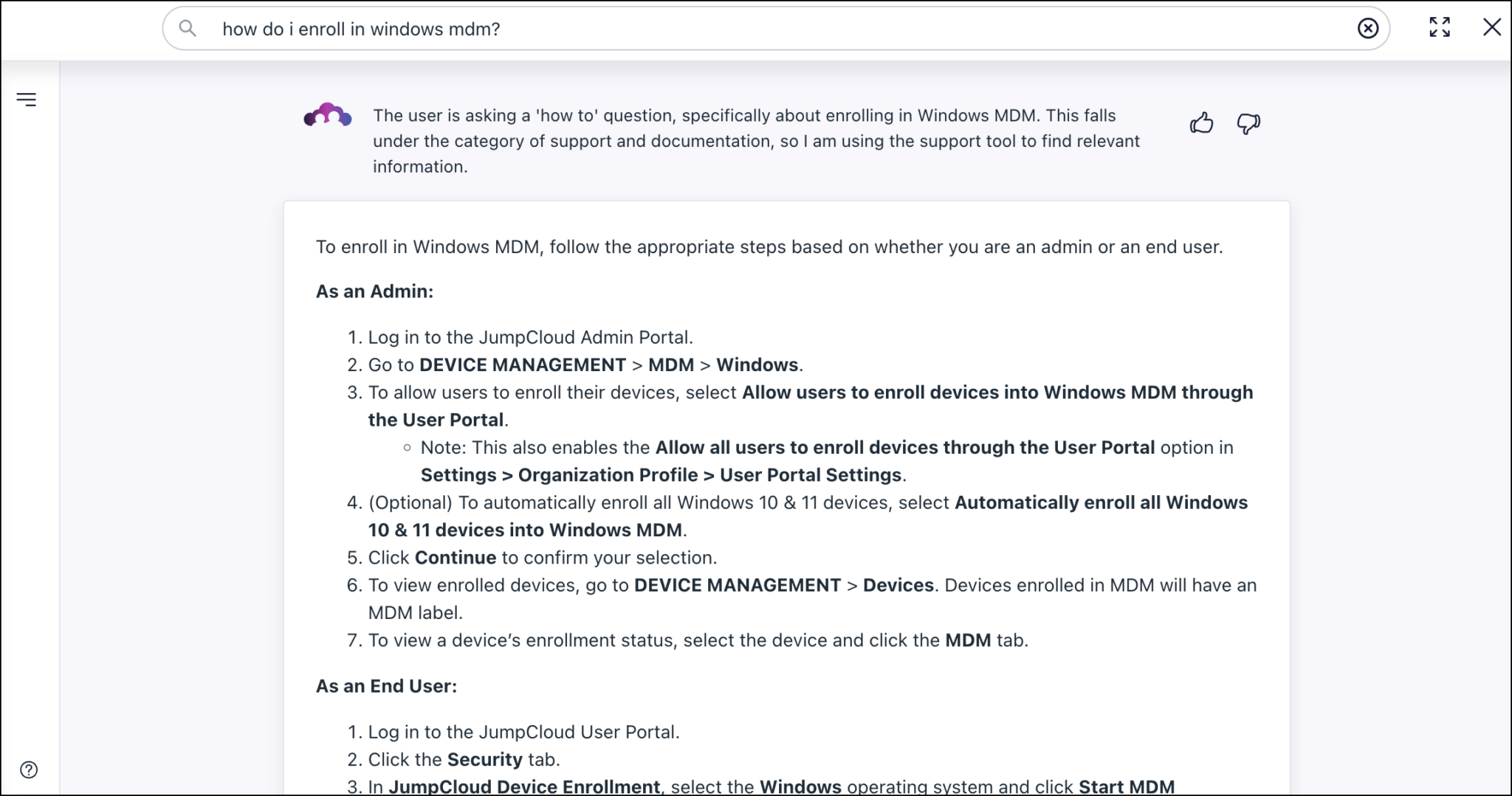 Get Started: JumpCloud AI Search - JumpCloud