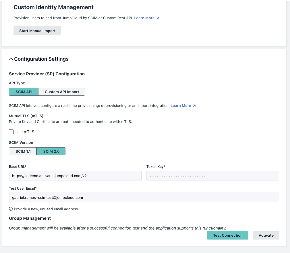 VaultOne: Configure SCIM Integration to Sync JumpCloud Users and Groups - JumpCloud